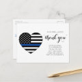 Police Officer Heart Law Enforcement Thank You Pos Postcard | Zazzle