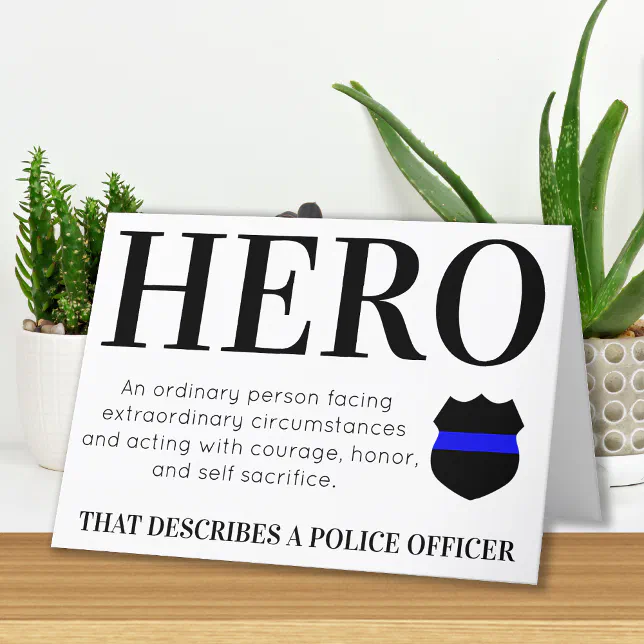 Police Officer Hero Law Enforcement Thank You | Zazzle