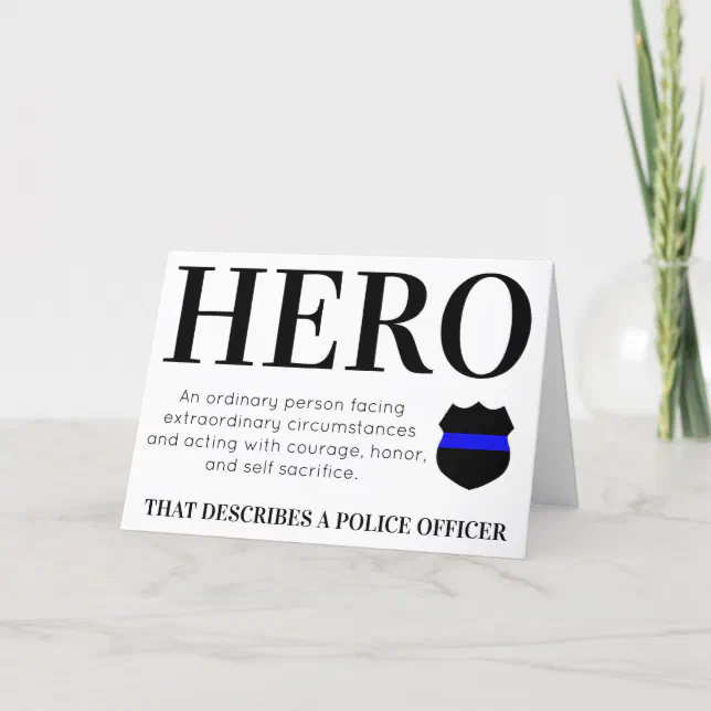 Police Officer Hero Law Enforcement Thank You | Zazzle