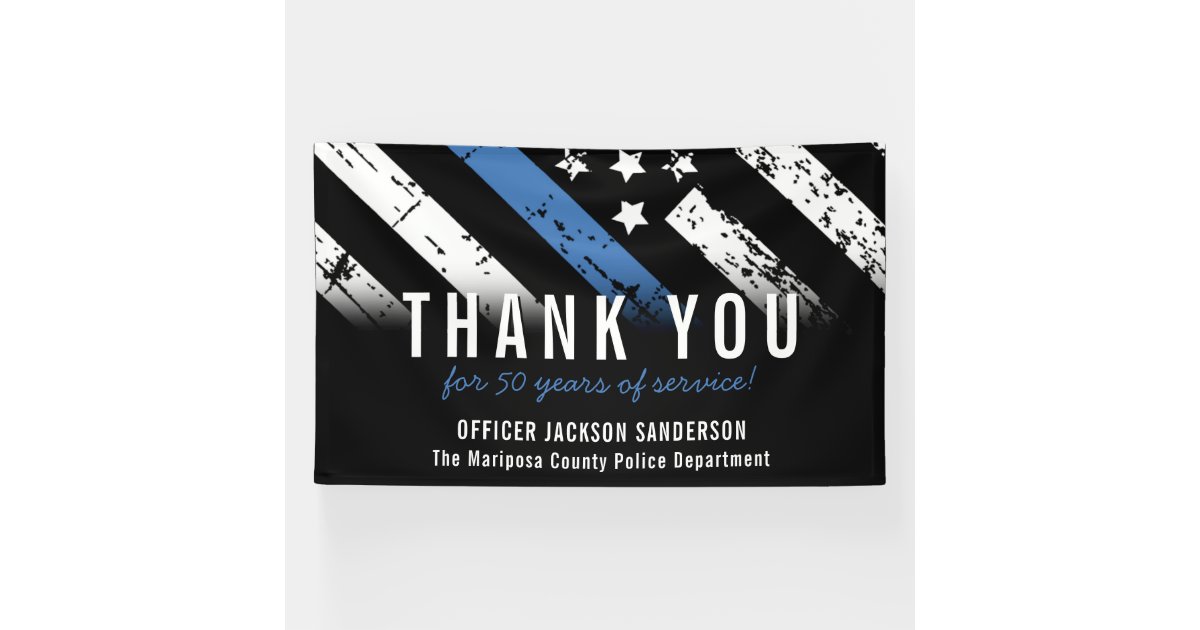 Police Officer Law Enforcement Anniversary Banner | Zazzle