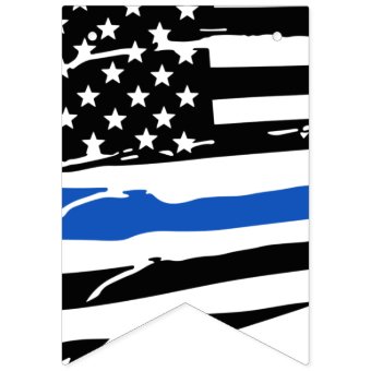 Police Officer Law Enforcement Congrats Grad Bunting Flags | Zazzle