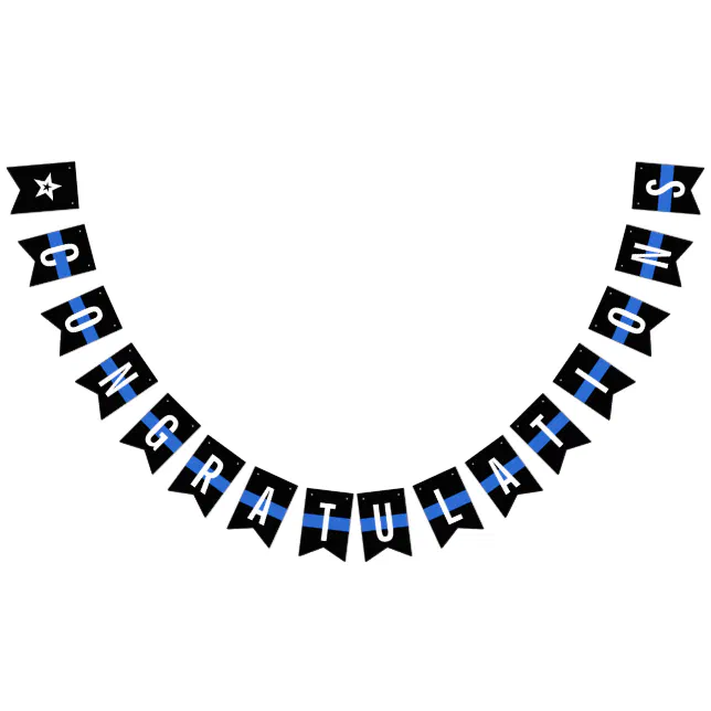Police Officer Law Enforcement Congratulations Bunting Flags | Zazzle