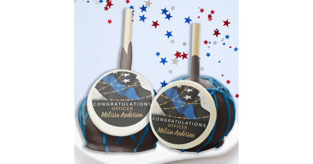 Police Officer Law Enforcement Graduation Cake Pops | Zazzle