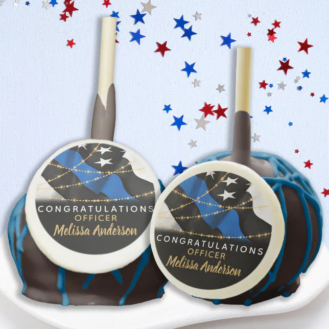 Police Officer Law Enforcement Graduation Cake Pops | Zazzle