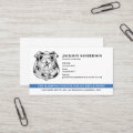 Police Officer Law Enforcement Logo QR Code Business Card | Zazzle