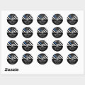 Police Officer Law Enforcement Retirement Party Classic Round Sticker ...