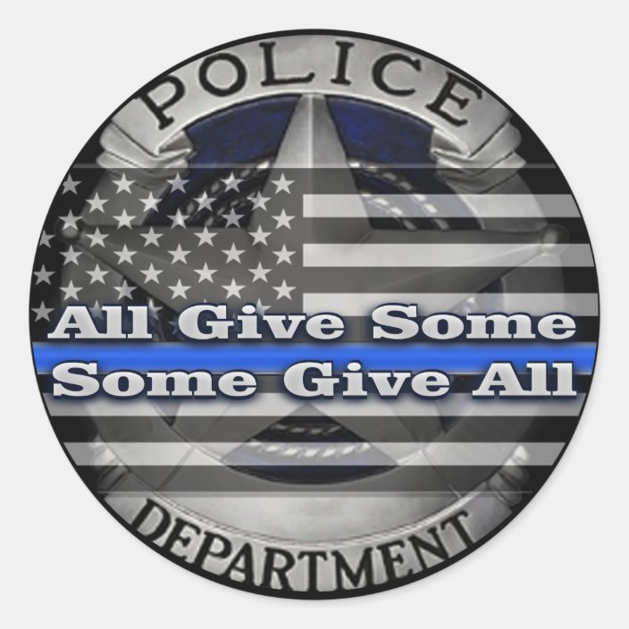 Police Officer Memorial Badge Classic Round Sticker | Zazzle.com