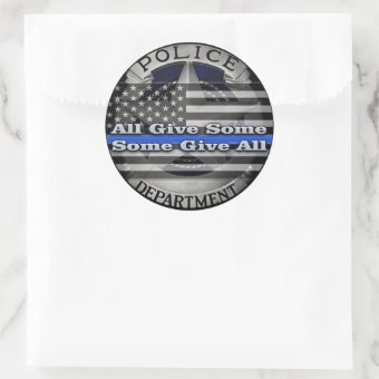 Police Officer Memorial Badge Classic Round Sticker | Zazzle