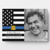 Police Officer Memorial Keepsake Photo Plaque | Zazzle
