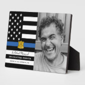 Police Officer Memorial Keepsake Photo Plaque | Zazzle