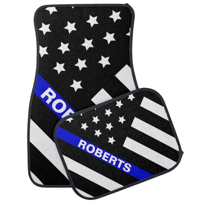 Police Officer Named Flag Car Mats | Zazzle.com