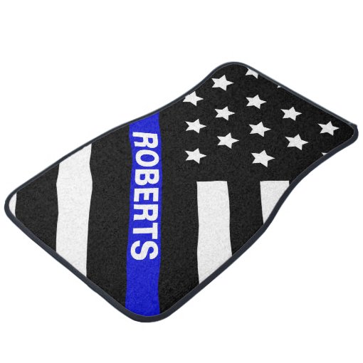 Police Officer Named Flag Car Mats | Zazzle