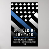 Police Officer of the Year Employee Appreciation Poster | Zazzle
