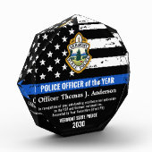 Police Officer Of The Year Law Enforcement Acrylic Award | Zazzle