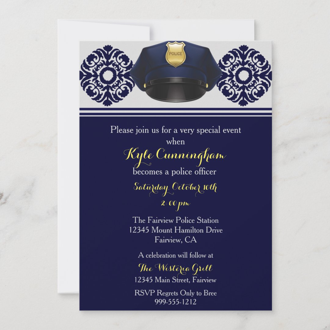 Police Officer Party Invitation | Zazzle