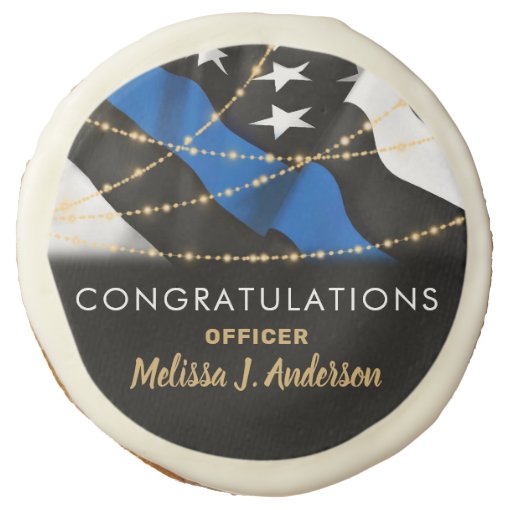 Police Officer Party Law Enforcement Graduation Sugar Cookie | Zazzle