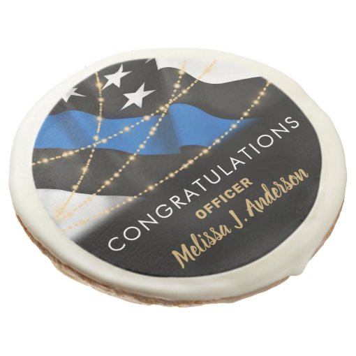 Police Officer Party Law Enforcement Graduation Sugar Cookie | Zazzle