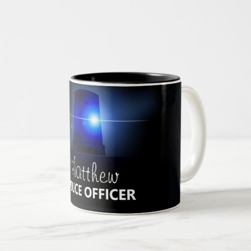 Police Officer | Personalised Two-Tone Coffee Mug | Zazzle