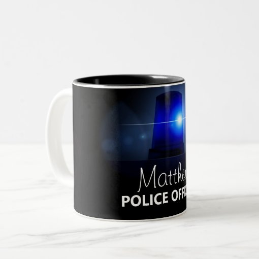 Police Officer | Personalised Two-Tone Coffee Mug | Zazzle