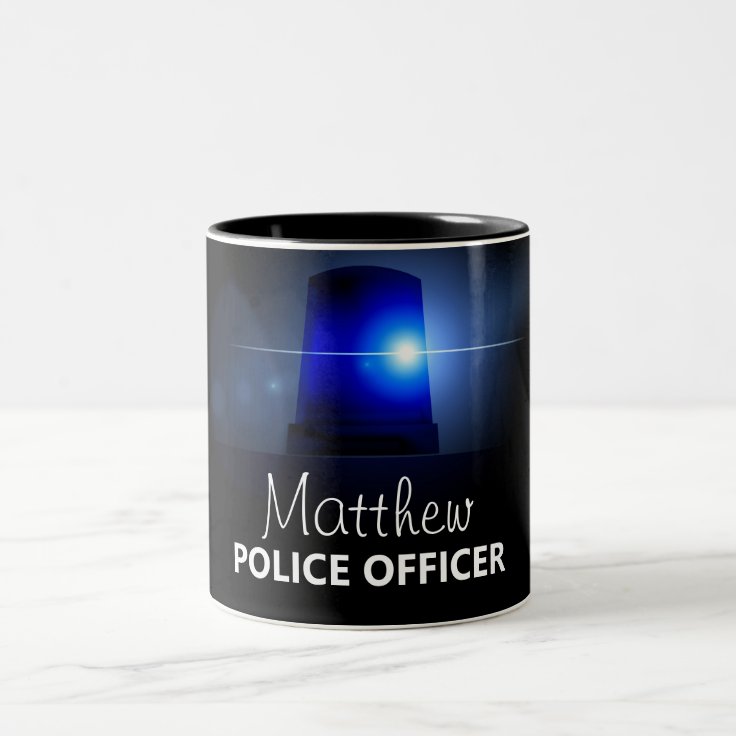Police Officer | Personalised Two-Tone Coffee Mug | Zazzle
