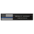 Police Officer Personalized Thin Blue Line Acrylic Desk Name Plate | Zazzle