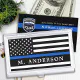 Police Officer Personalized Thin Blue Line Business Card Case | Zazzle