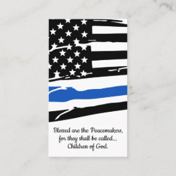 Police Officer Prayer Blue Line Law Enforcement Business Card | Zazzle