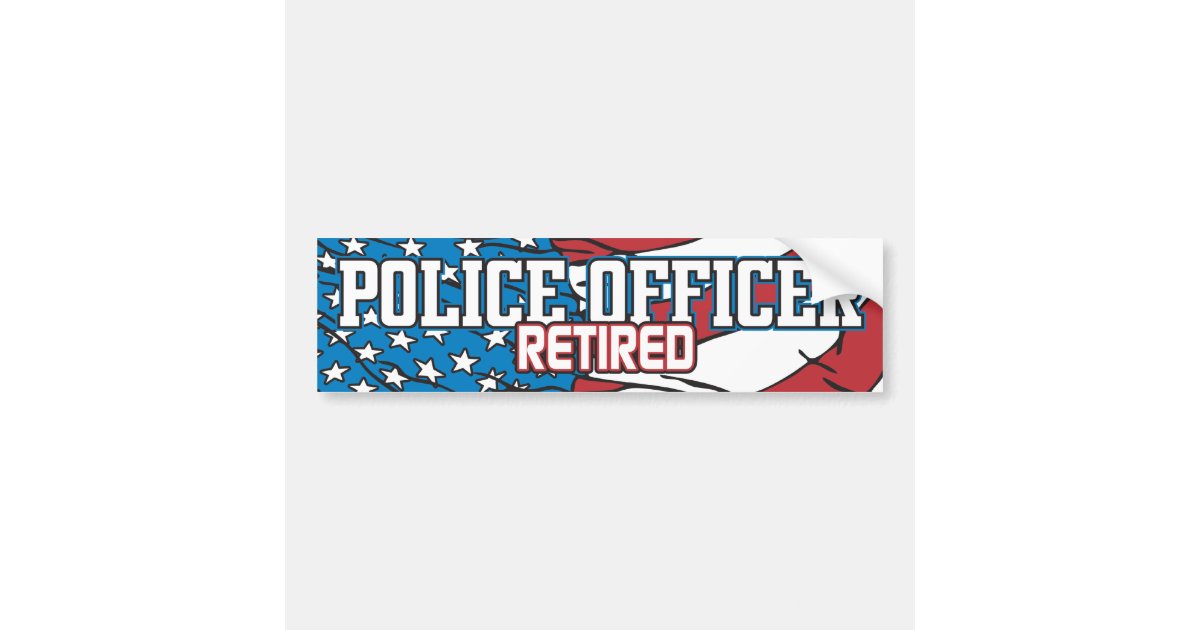 Police Officer Retired Bumper Sticker | Zazzle
