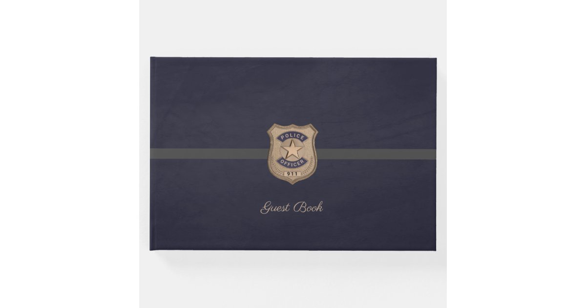 Police Officer Retirement Guest Book | Zazzle.com