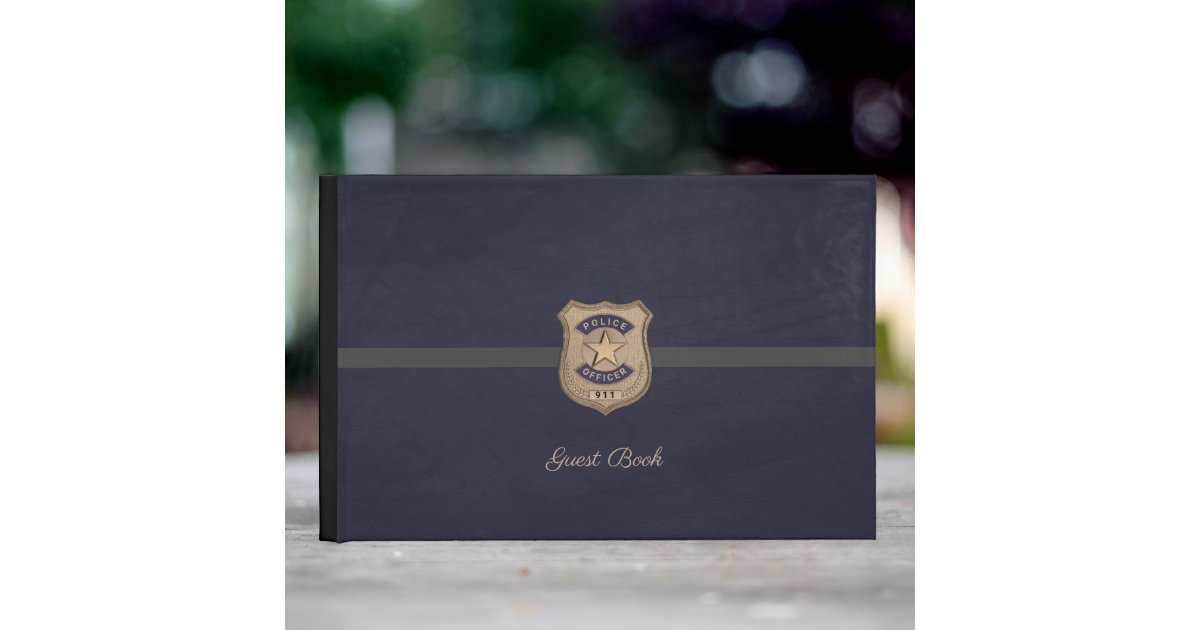 Police Officer Retirement Guest Book | Zazzle