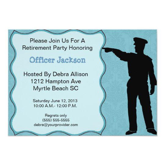 Police Officer Retirement Invitation | Zazzle.com