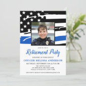 Police Officer Retirement Party Custom Photo Invitation | Zazzle