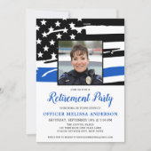 Police Officer Retirement Party Custom Photo Invitation | Zazzle