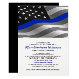 Police Retirement Invitations & Announcements | Zazzle