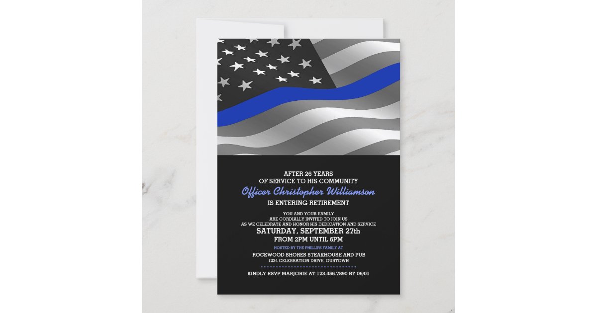 Police Officer Retirement Party Invitation | Zazzle.com