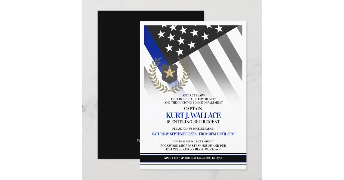 Police Officer Retirement Party Invitation | Zazzle.com