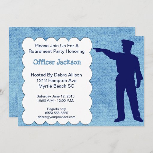 Police Officer Retirement Party Invitation | Zazzle