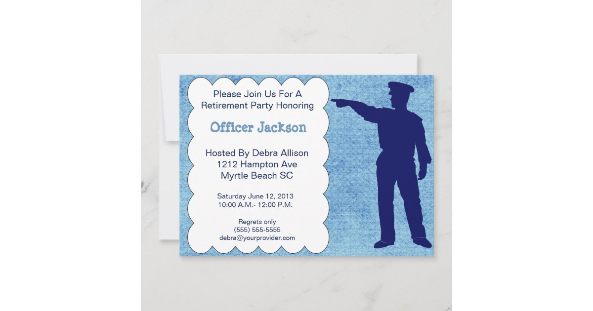 Police Officer Retirement Party Invitation | Zazzle