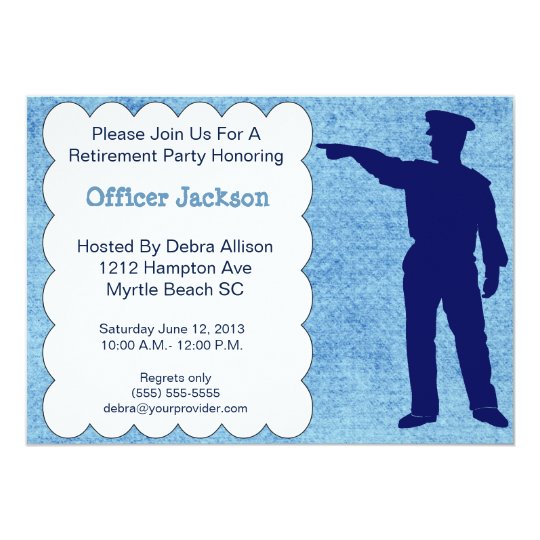Police Officer Retirement Party Invitation | Zazzle.com