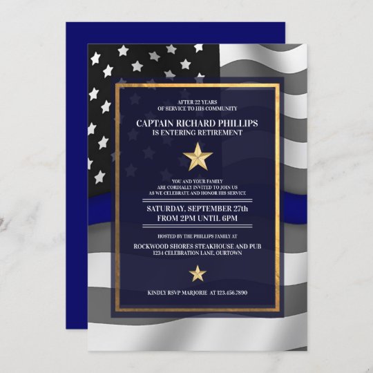 Police Officer Retirement Party Invitation | Zazzle.com