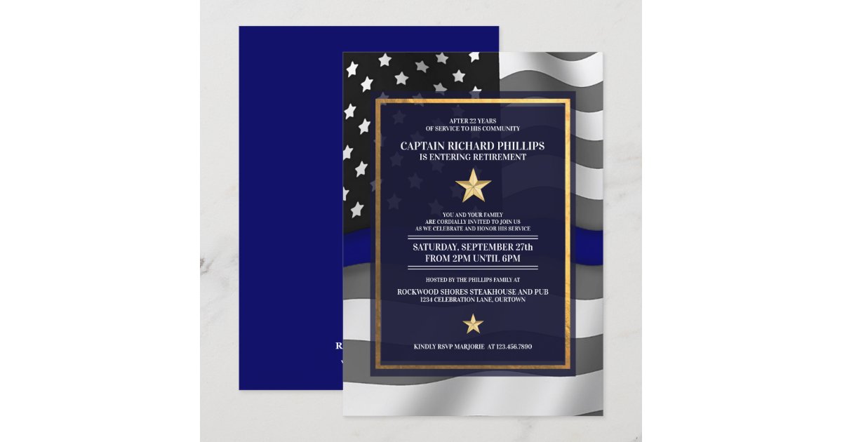 Police Officer Retirement Party Invitation | Zazzle.com