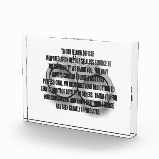 POLICE OFFICER RETIREMENT PLAQUE | Zazzle.com