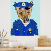 Police Officer Ruff Poster | Zazzle