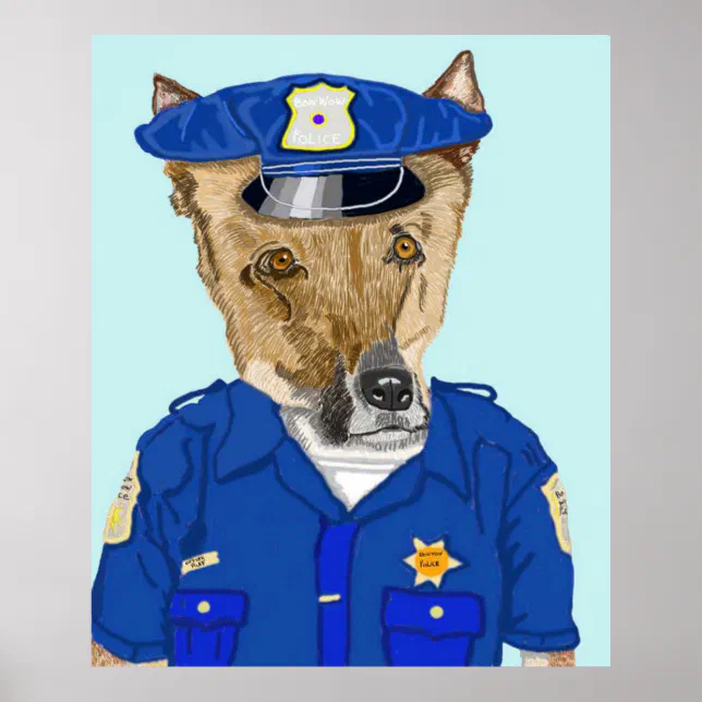 Police Officer Ruff Poster | Zazzle