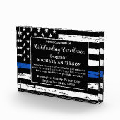 Police Officer Service Excellence Law Enforcement Acrylic Award | Zazzle