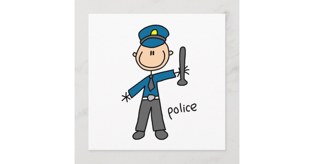 Police Officer Stick Figure | Zazzle.com