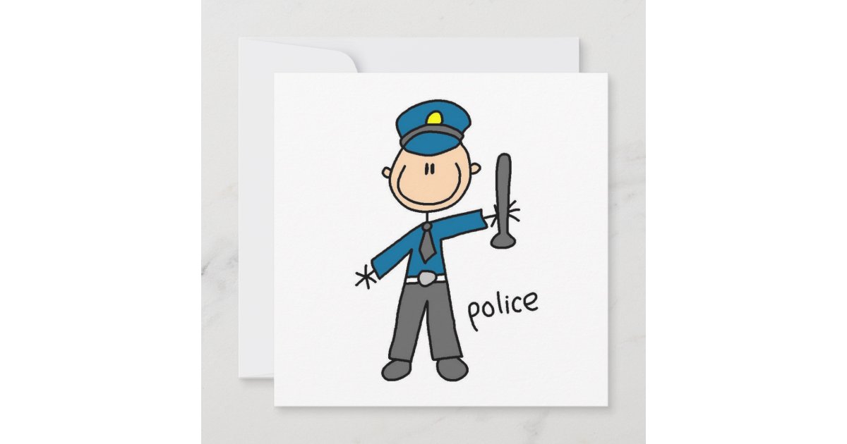 Police Officer Stick Figure | Zazzle