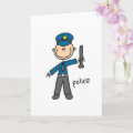 Police Officer Stick Figure Card | Zazzle