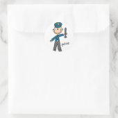 Police Officer Stick Figure Sticker | Zazzle
