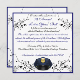 Police Officers' Ball Custom Invitations | Zazzle